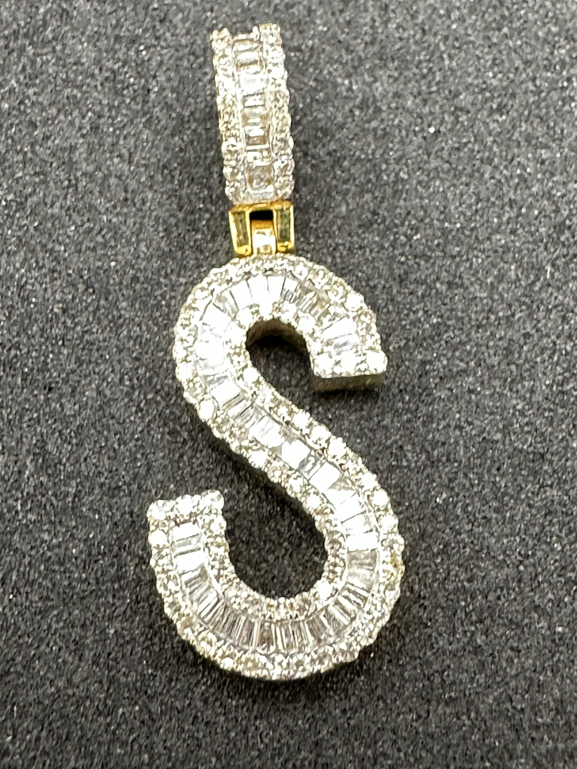 Baguette Initial Pendants – Rami Jewelry
