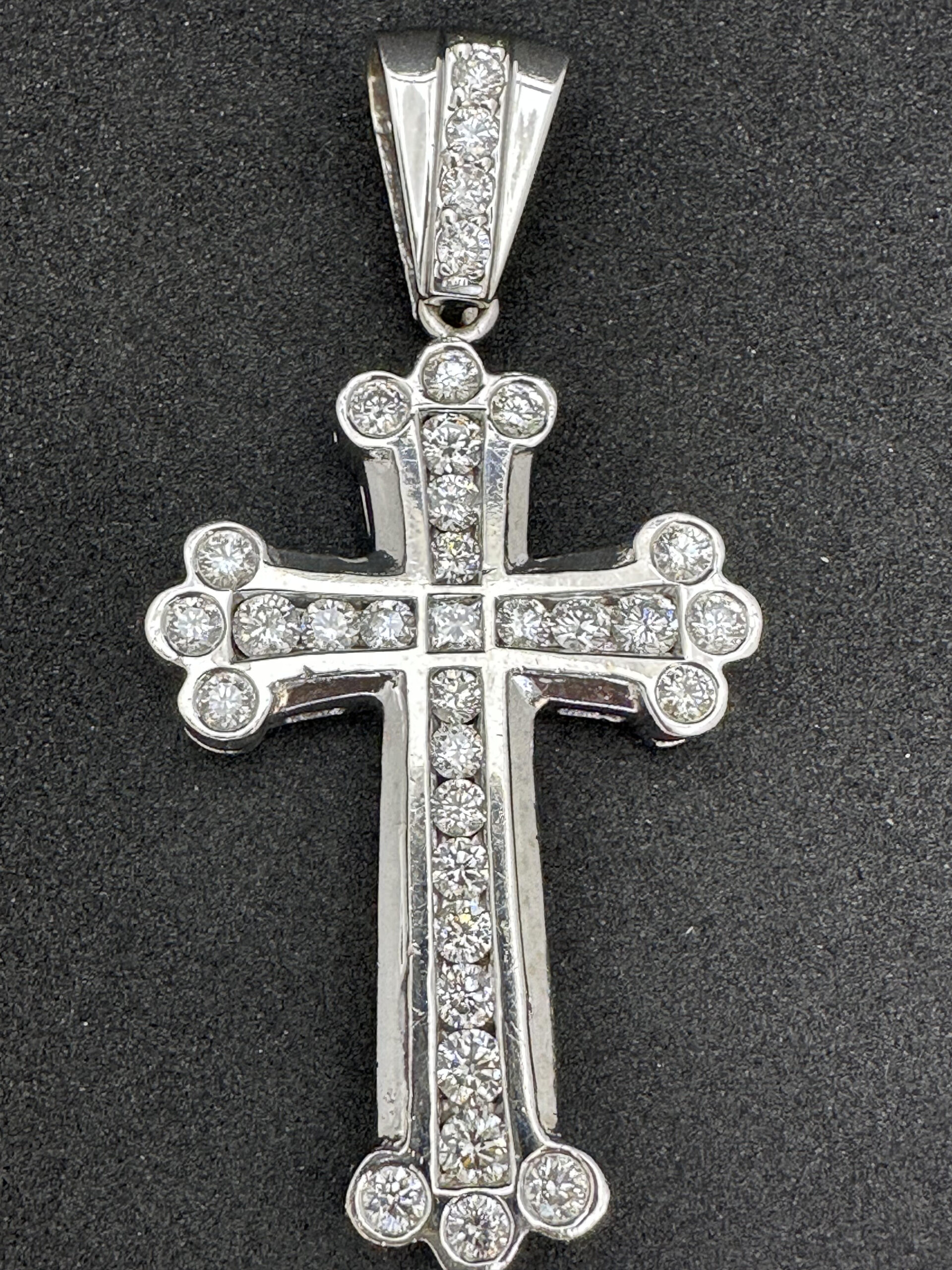 Invisible With Bezel Set Cross – Rami Jewelry