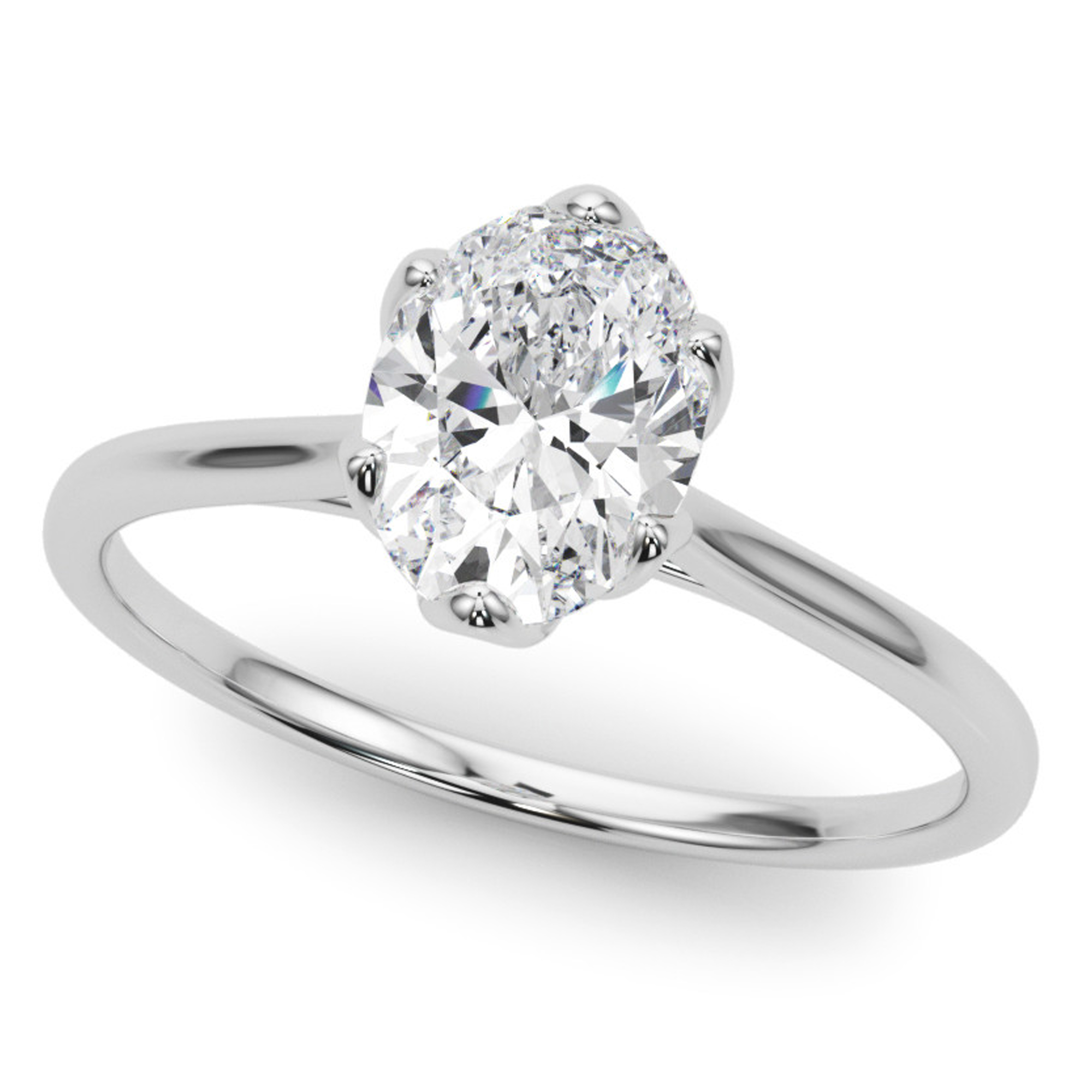 Solitaire Style Oval Diamond Engagement Ring – Rami Jewelry