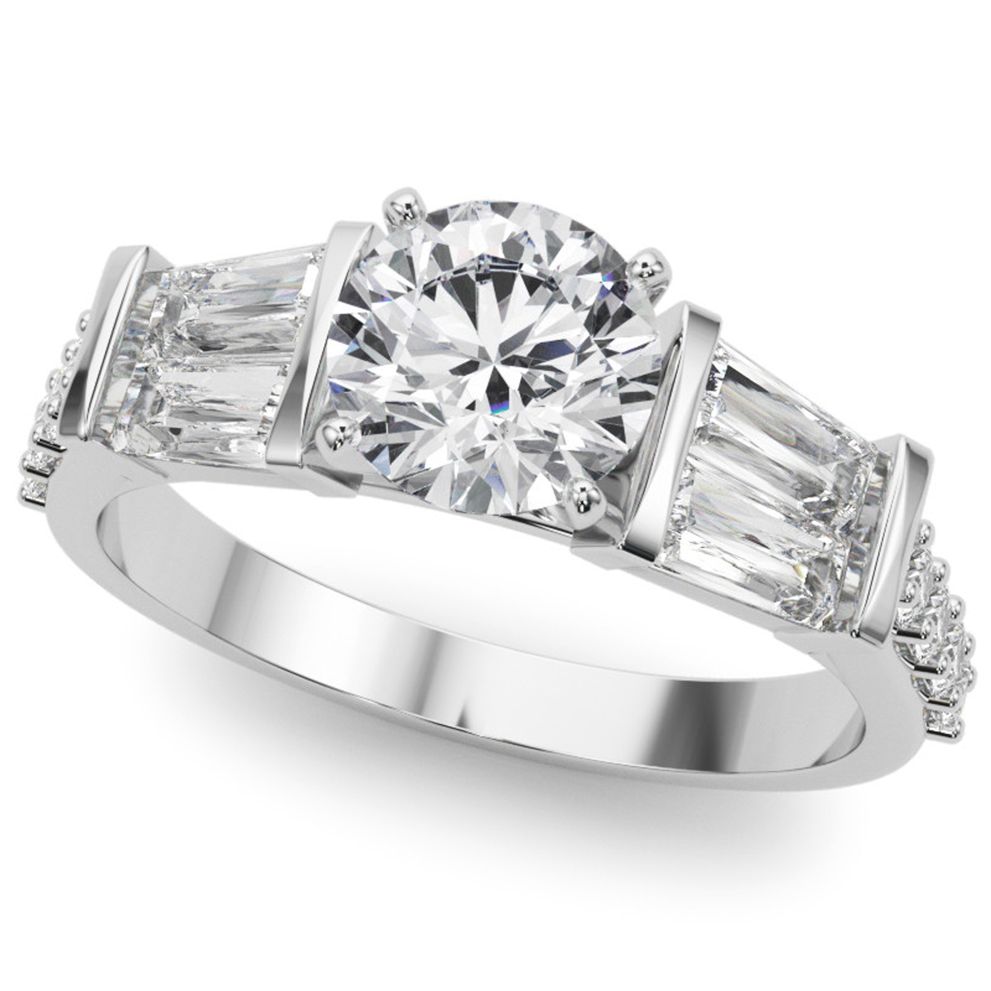 Modern Style Round Diamond Custom Made Engagement Ring – Rami Jewelry