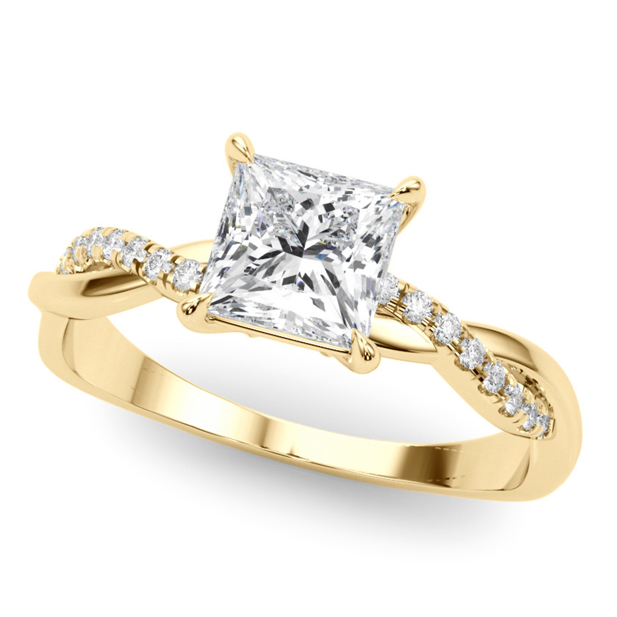 Princess Cut Infinity Diamond Engagement Ring – Rami Jewelry